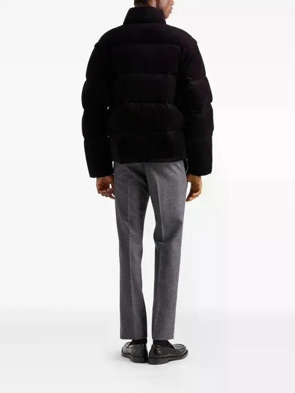 Prada Corduroy Puffer Jacket - Black