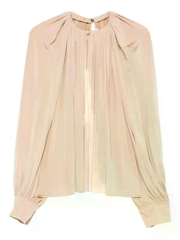 FERRAGAMO Long Sleeve Blouse With Back Slit Detail