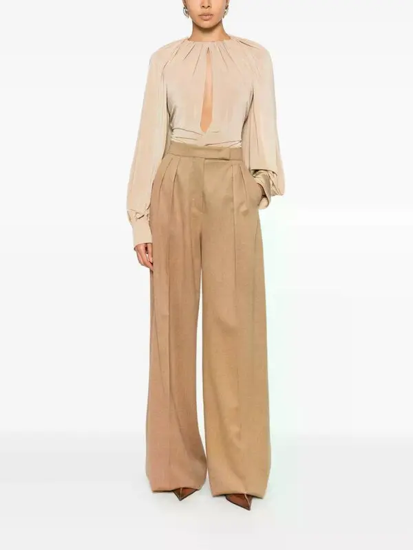 FERRAGAMO Long Sleeve Blouse With Back Slit Detail