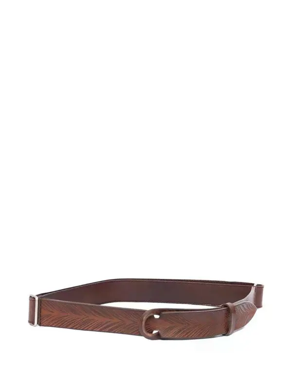 Orciani Textured Leather Belt - Brown