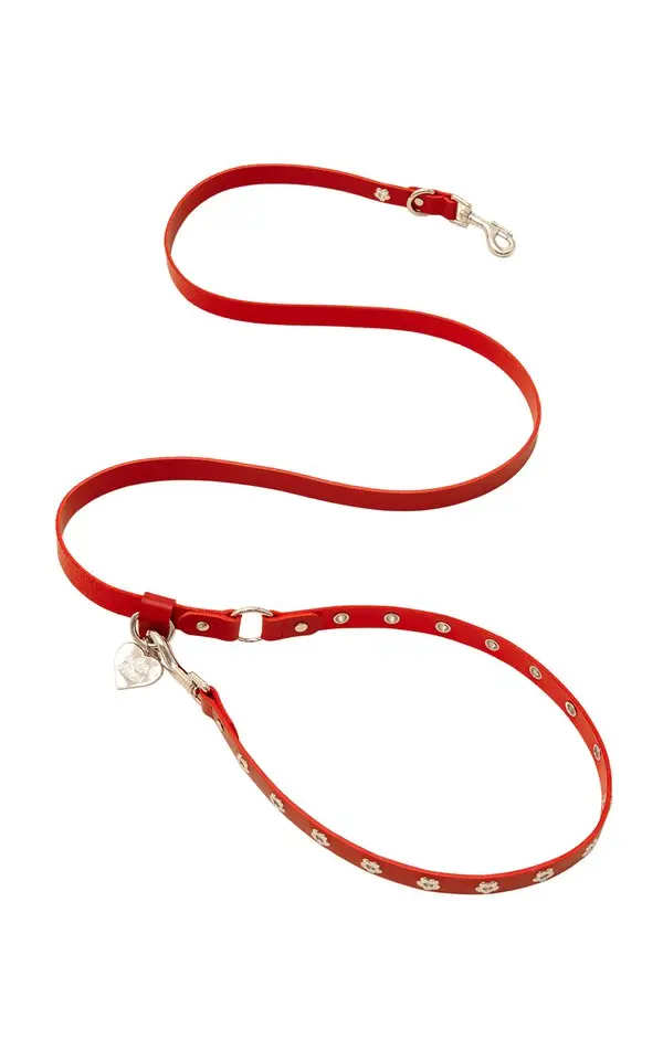 LITTLE BEAST Flower Power Dog Leash - Red