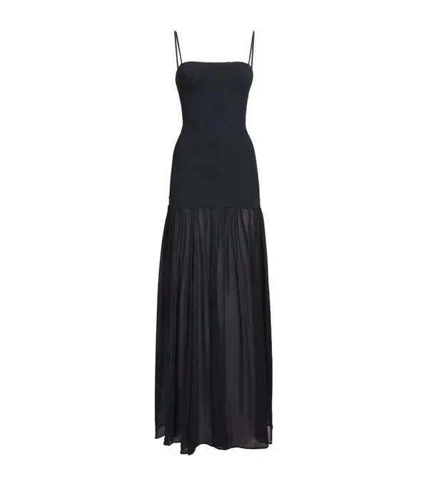 Hunza G Hybrid Maxi Dress - Black
