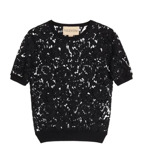 Valentino Garavani Lace Sweater Top