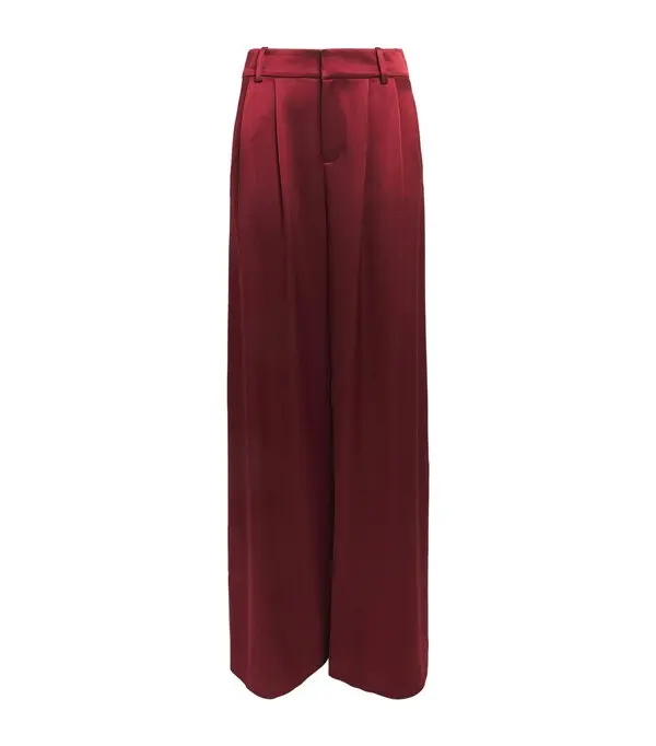 Alice + Olivia Satin Kennedy Wide-leg Trousers