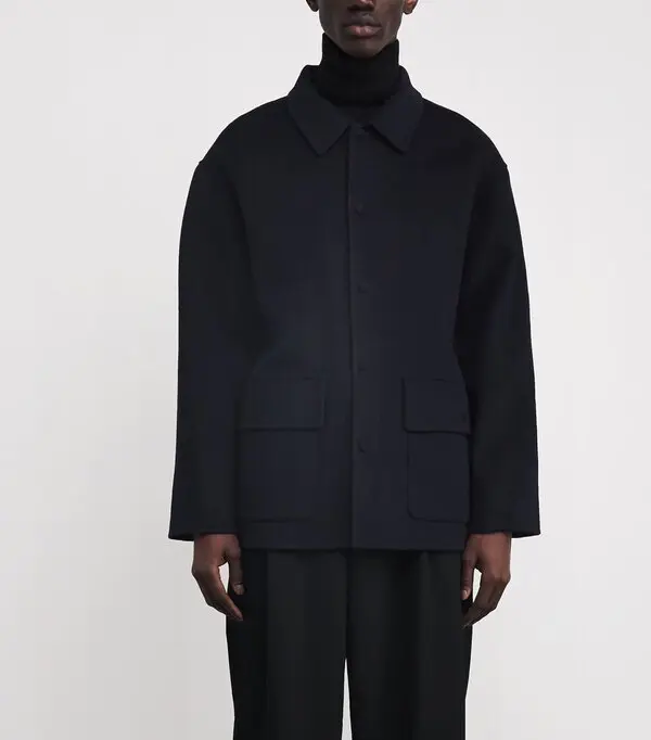 Officine Générale Wool Vasco Jacket - Navy