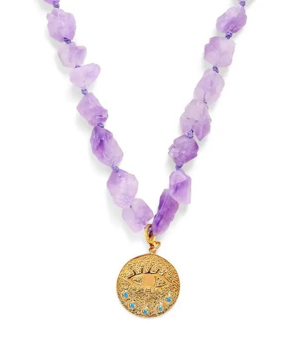 HERMINA ATHENS Gold-plated And Amethyst Kressida Necklace - Purple