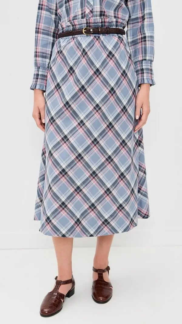 MAREA Lydia Plaid Maxi Skirt