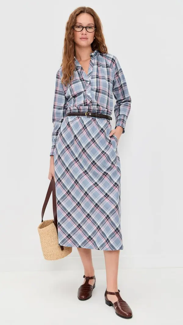 MAREA Lydia Plaid Maxi Skirt
