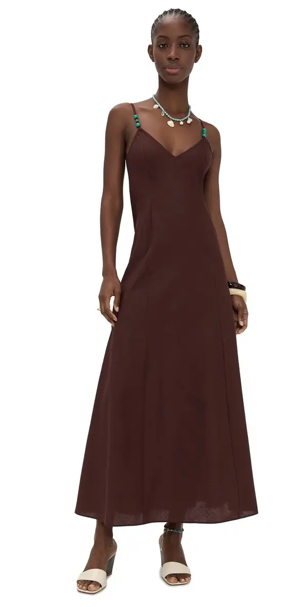 Playa Lucila Maxi Dress With Beaded Straps