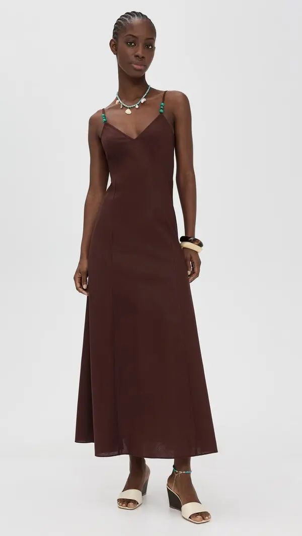 Playa Lucila Maxi Dress With Beaded Straps