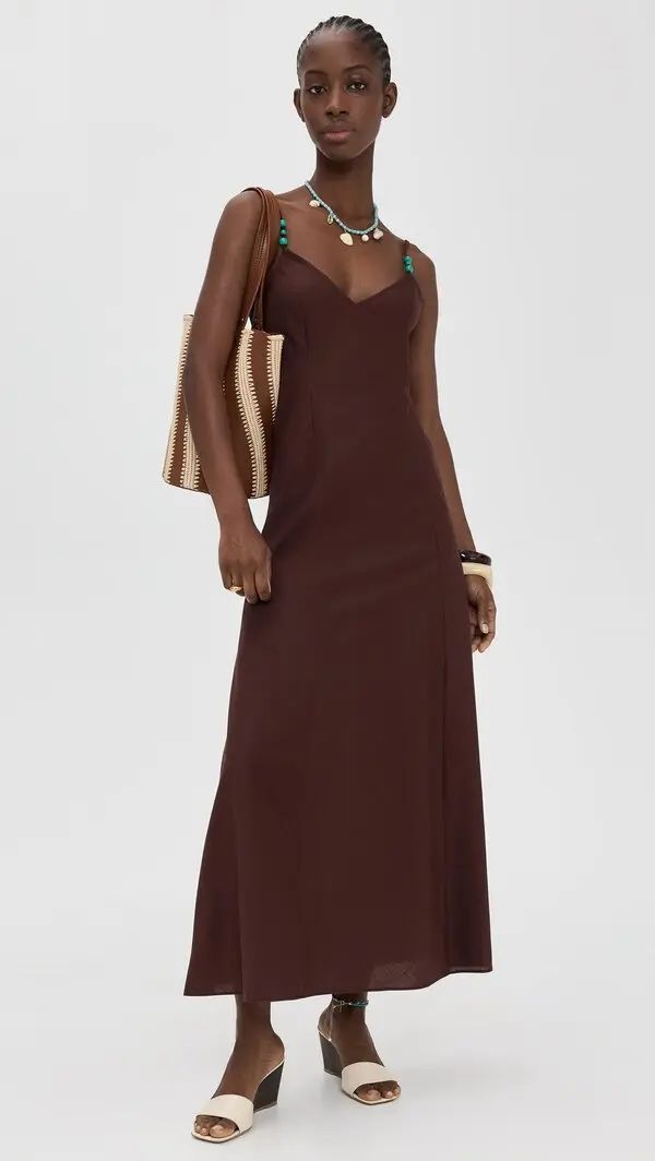 Playa Lucila Maxi Dress With Beaded Straps