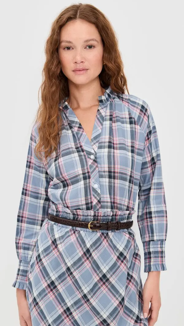 MAREA Charlize Plaid Blouse
