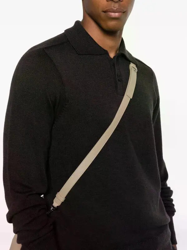 Studio Nicholson Sark Polo Two-button Jumper - Brown