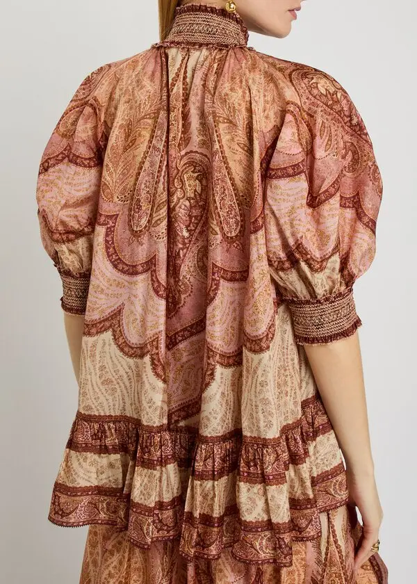Zimmermann Wanderlust Printed Silk Blouse