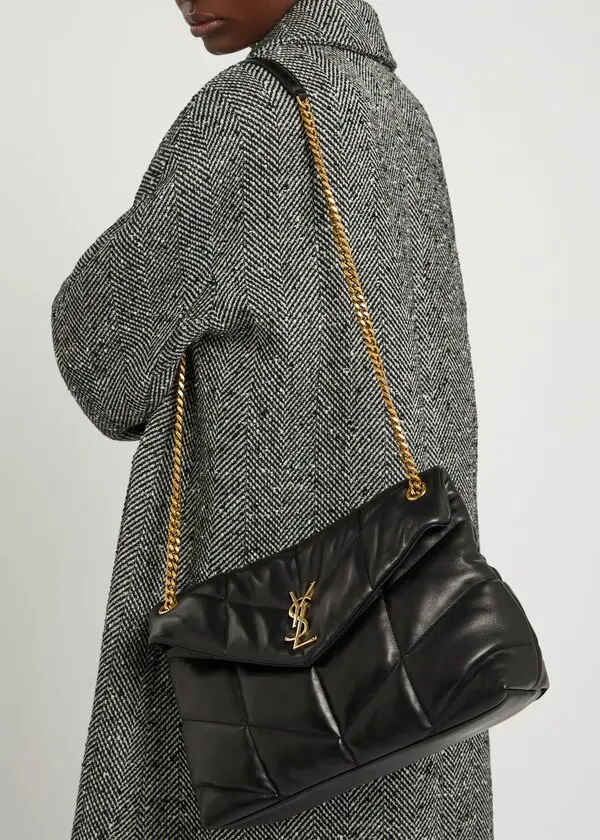 Saint Laurent Lou Puffer Medium Leather Shoulder Bag
