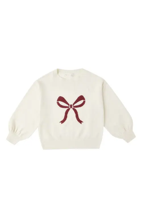 RYLEE + CRU Bow Jacquard Sweater