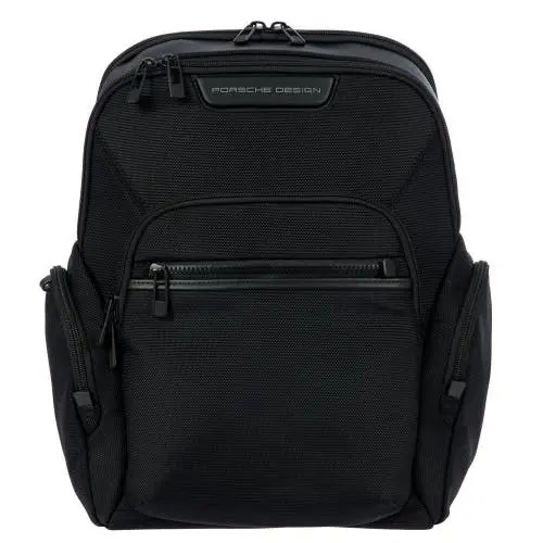 Porsche Design Roadster Leather Evo Expandable Backpack - Black