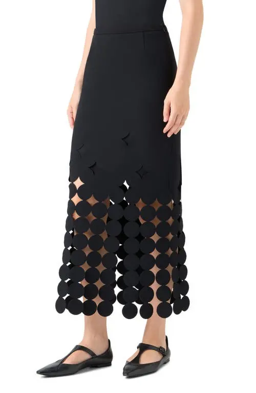 Akris Dot Cutout Skirt