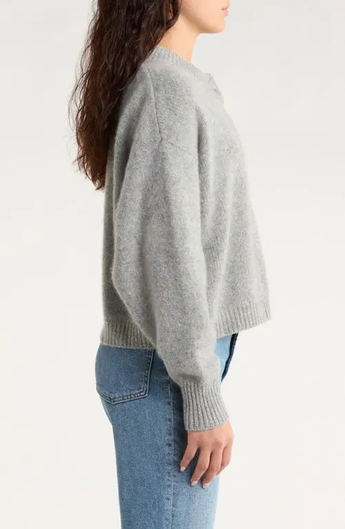 FRAME The Flecked Cashmere Cardigan - Silver