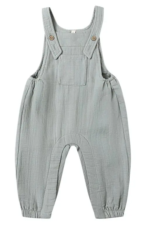 QUINCY MAE Organic Cotton Jersey Overalls - Blue