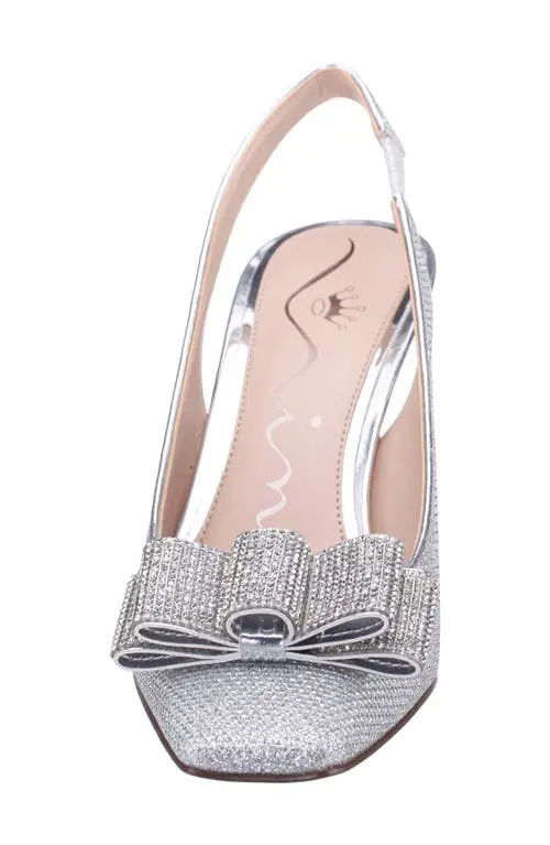 Nina Jolanda Slingback Pump - Silver