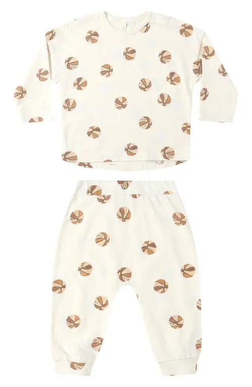 RYLEE + CRU Ball Print Long Sleeve Set - Ivory