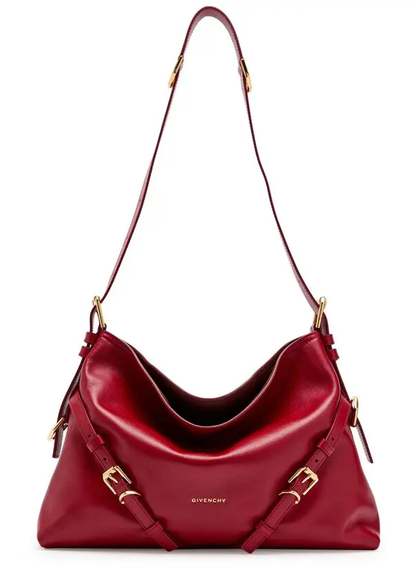 Givenchy Voyou Medium Grained Leather Shoulder Bag - Red