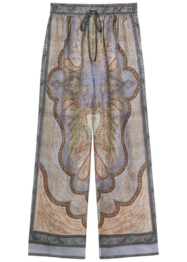 Zimmermann Wanderlust Patterned Silk Trousers - Multicoloured 1