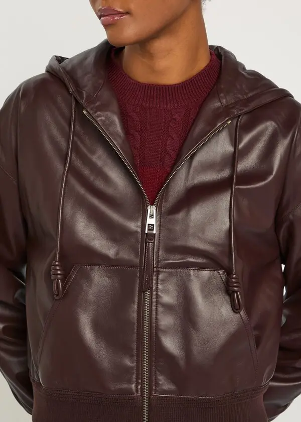 Loewe Hooded Leather Jacket