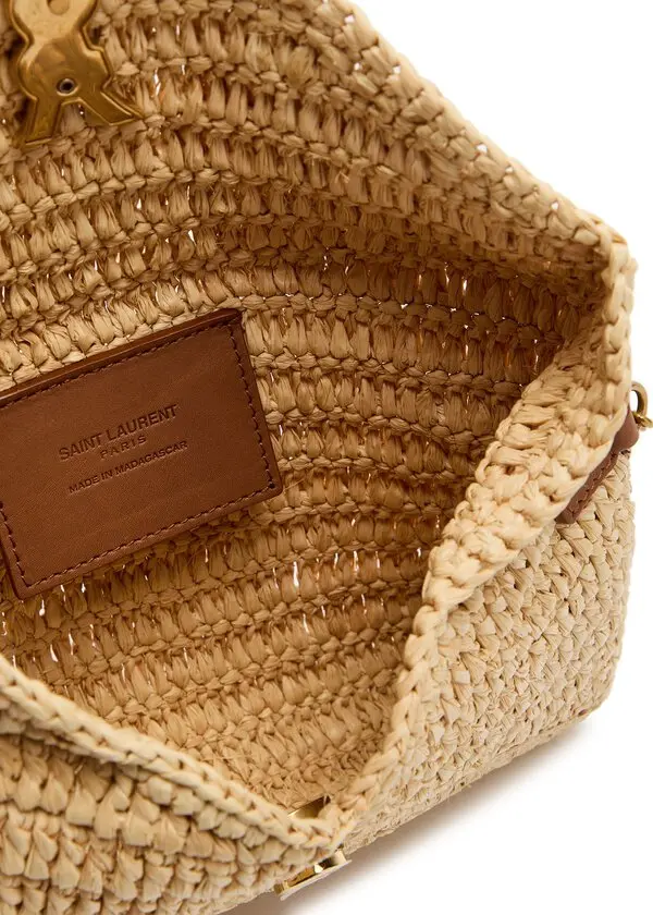 Saint Laurent Envelope Raffia Wallet-on-chain