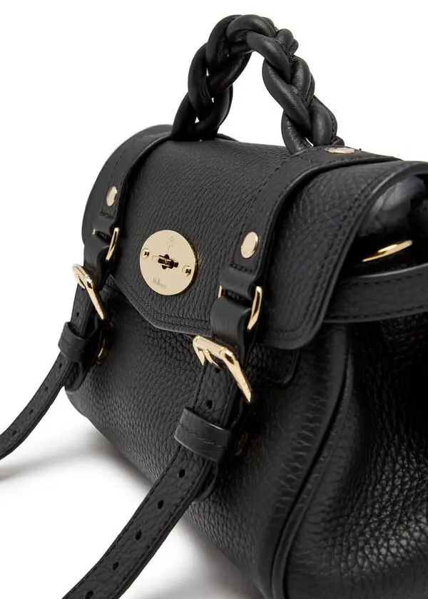 Mulberry Mini Alexa Grained Leather Cross-body Bag - Black