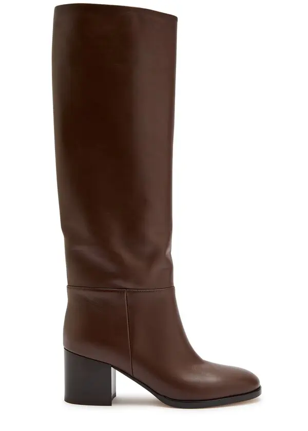 GIANVITO ROSSI Santiago 60 Leather Knee-high Boots - Brown