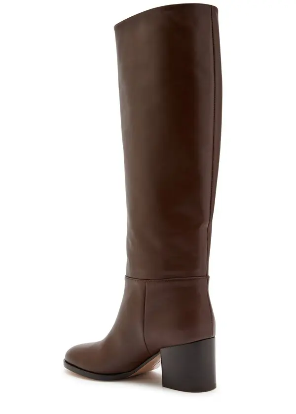 GIANVITO ROSSI Santiago 60 Leather Knee-high Boots - Brown