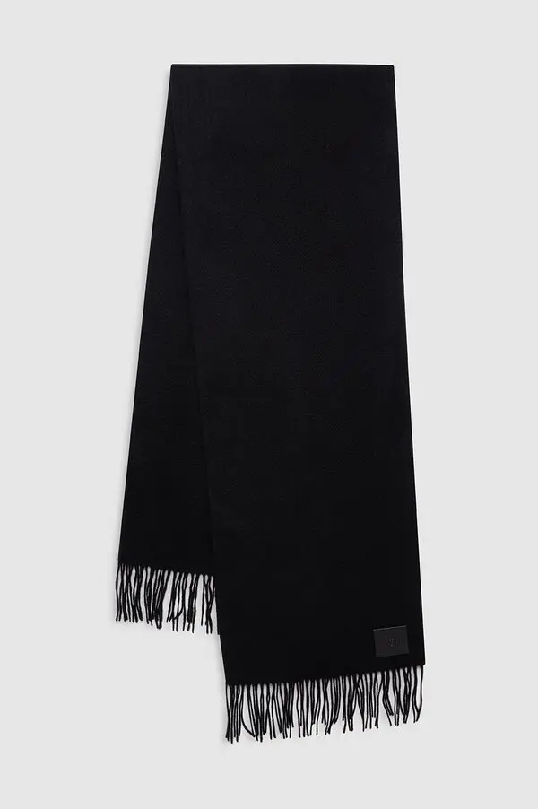 ANINE BING Augustina Scarf - Black Wool