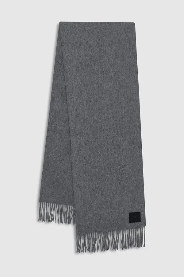 ANINE BING Augustina Scarf - Grey Wool