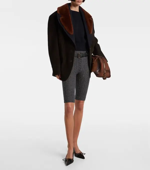 Prada Knitted Wool And Cashmere Shorts