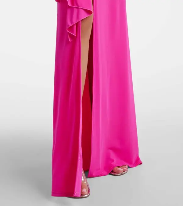 David Koma Embellished Draped Gown