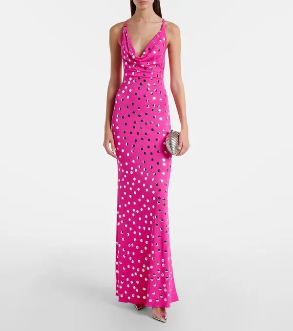 David Koma Polka-dot Gown