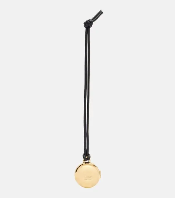 Loewe Pebble Plated Leather Bag Charm