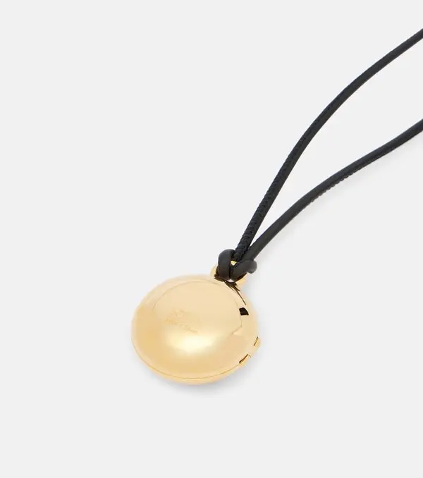 Loewe Pebble Plated Leather Bag Charm