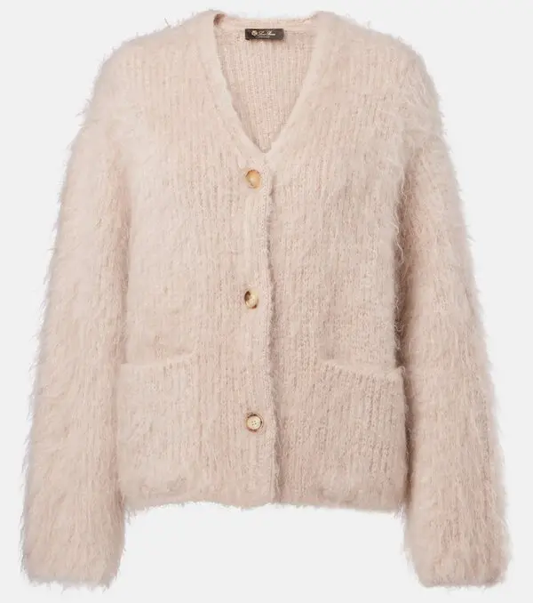 Loro Piana Cherry Hill Mohair And Cashmere Cardigan