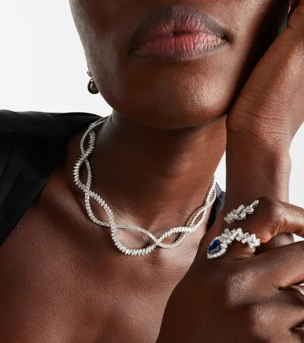 Yeprem Y-couture 18kt White Gold Diamond Necklace