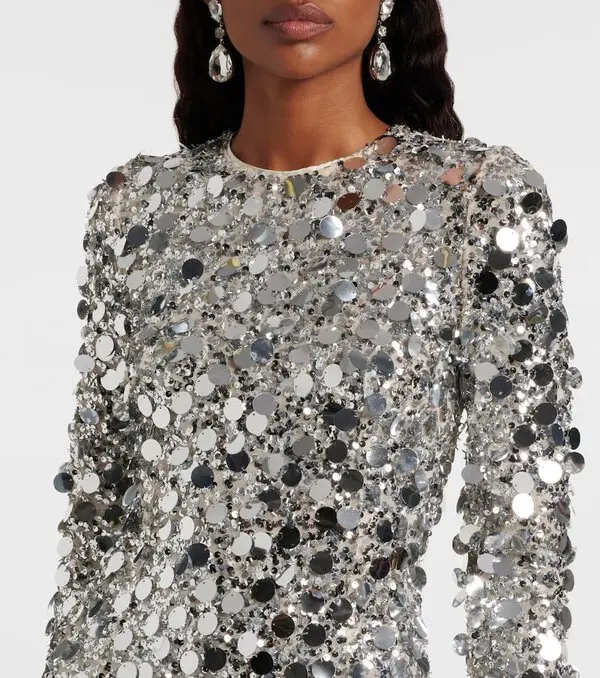 Dolce & Gabbana Sequined Midi Dress