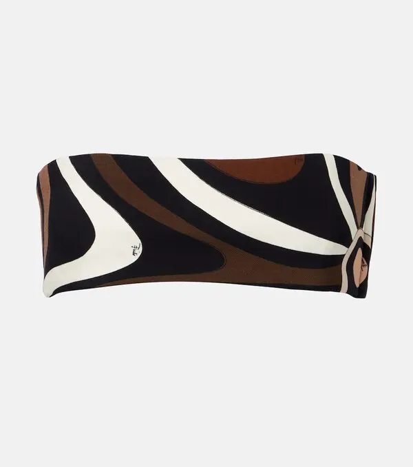 Emilio Pucci Hawaii Jersey Bandeau Top - Brown