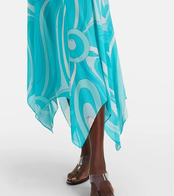 Emilio Pucci Iride Halterneck Jersey Midi Dress