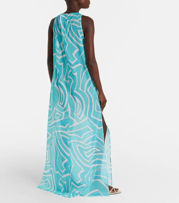 Emilio Pucci Labirinto Cotton Gauze Maxi Dress