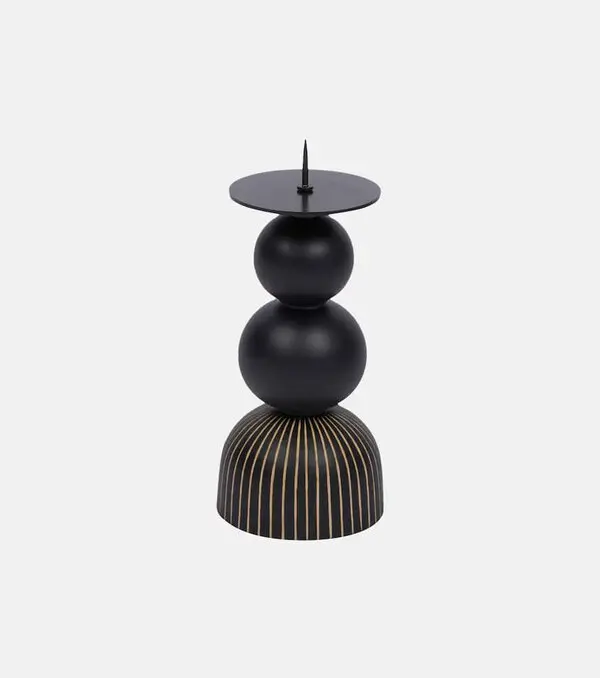 ZANAT Aurora Large Wood Candle Holder Ludovica And Roberto Palomba - Black