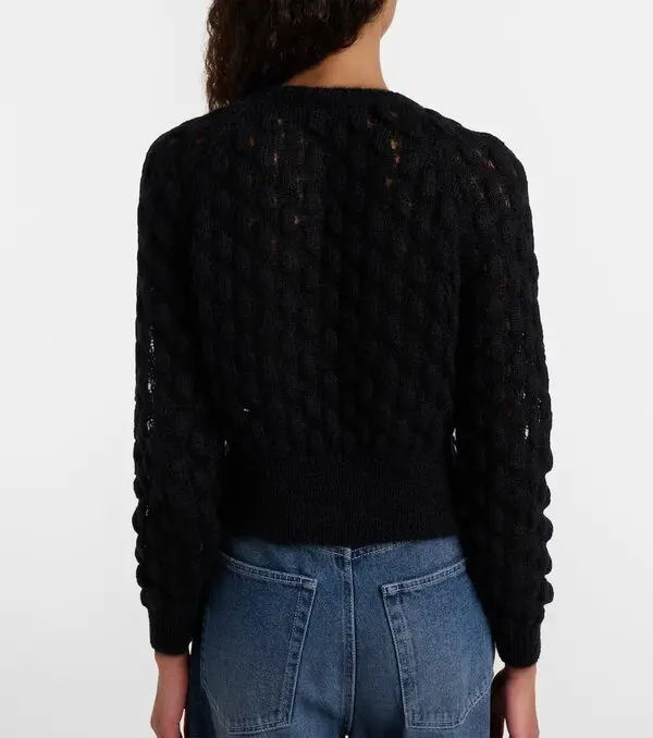Simone Rocha Embellished Mohair-blend Cardigan