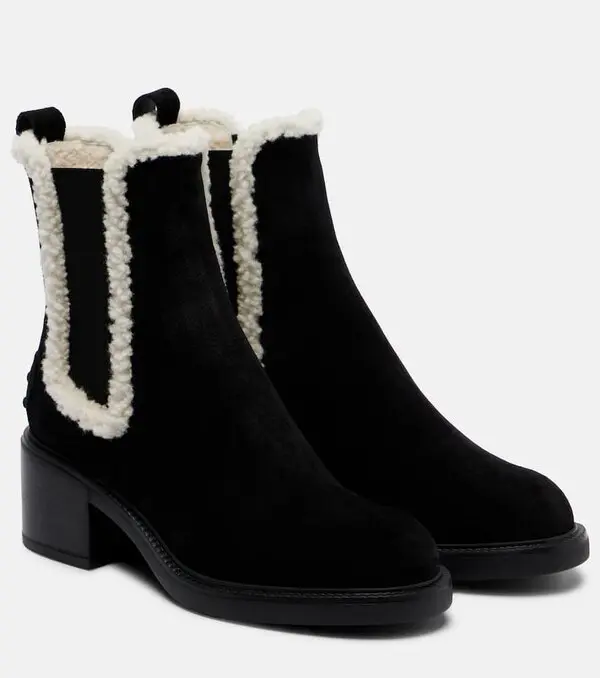 TOD'S Gommino Suede Chelsea Boots