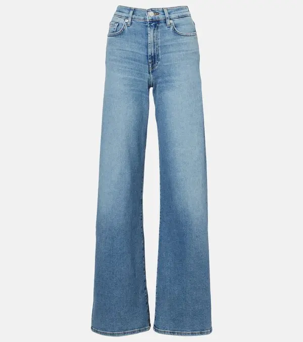 7 For All Mankind Lotta High-rise Wide-leg Jeans